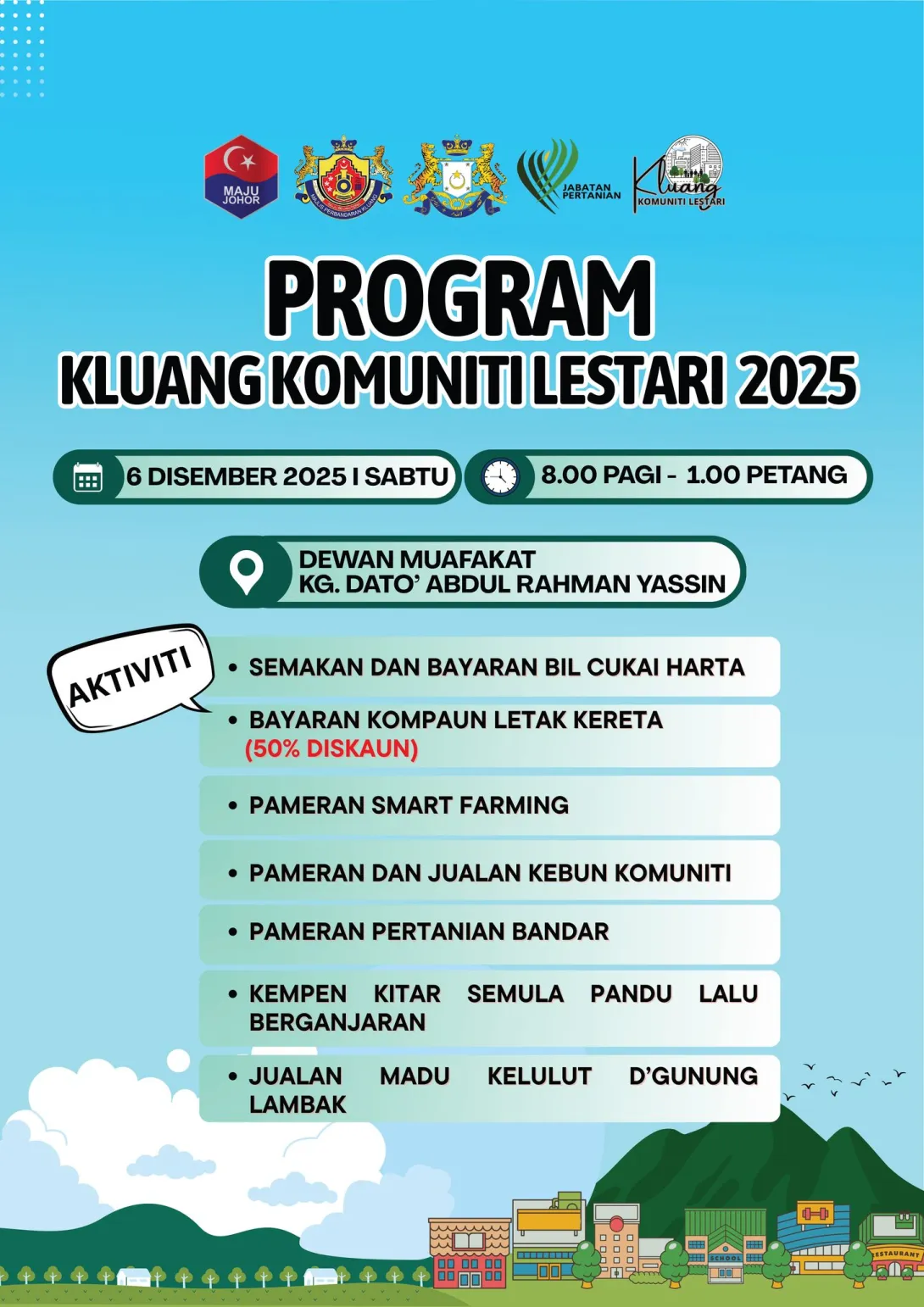 Program Kluang Komuniti Lestari 2025 | Portal Rasmi Majlis Perbandaran ...